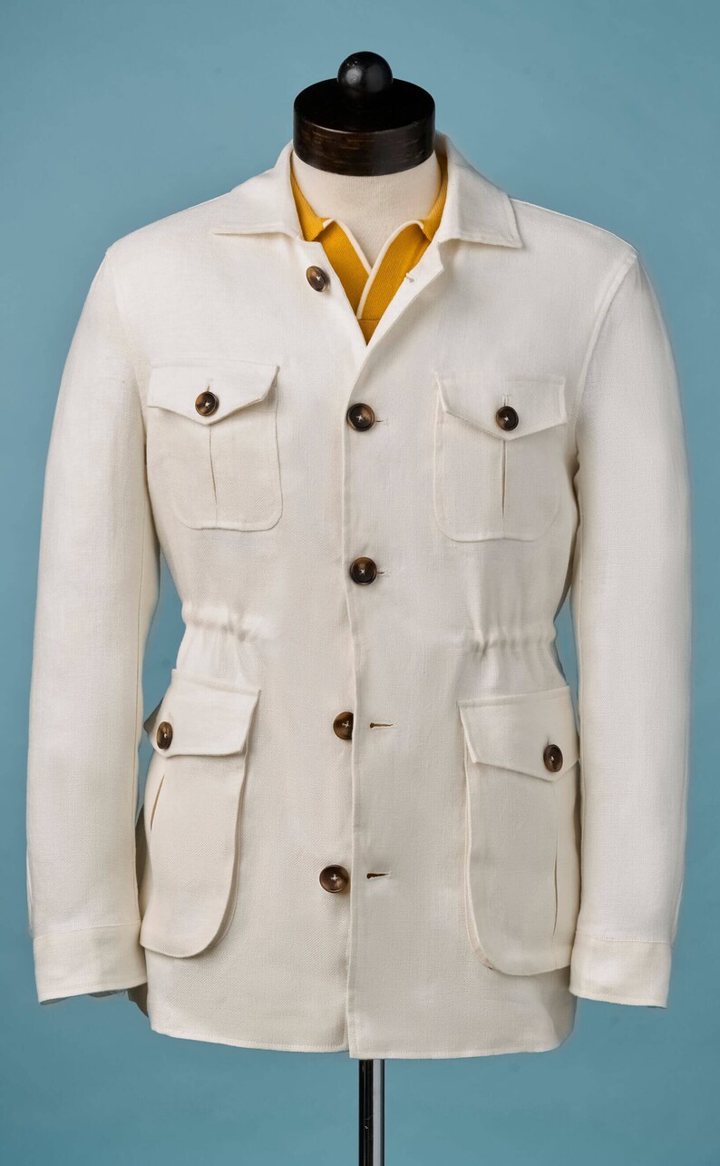 Mens Linen - Field Jacket -mens Blazer-business Suit- Wedding Suits for ...