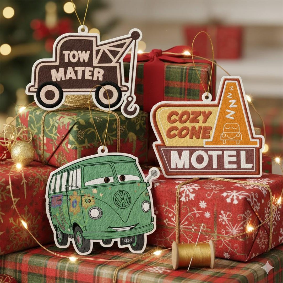 Disney Pixar Cars Signs Acrylic Ornament, Radiator Springs Holiday ...
