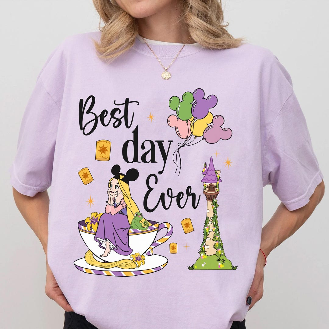 Disney Princess Rapunzel Tangled Best Day Ever Shirt, Rapunzel Tea Cup ...