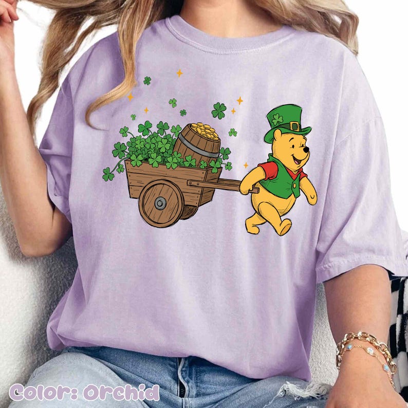 Funny Winnie the Pooh With Gold Coins St. Patrick’s Day Shirt, Lucky ...