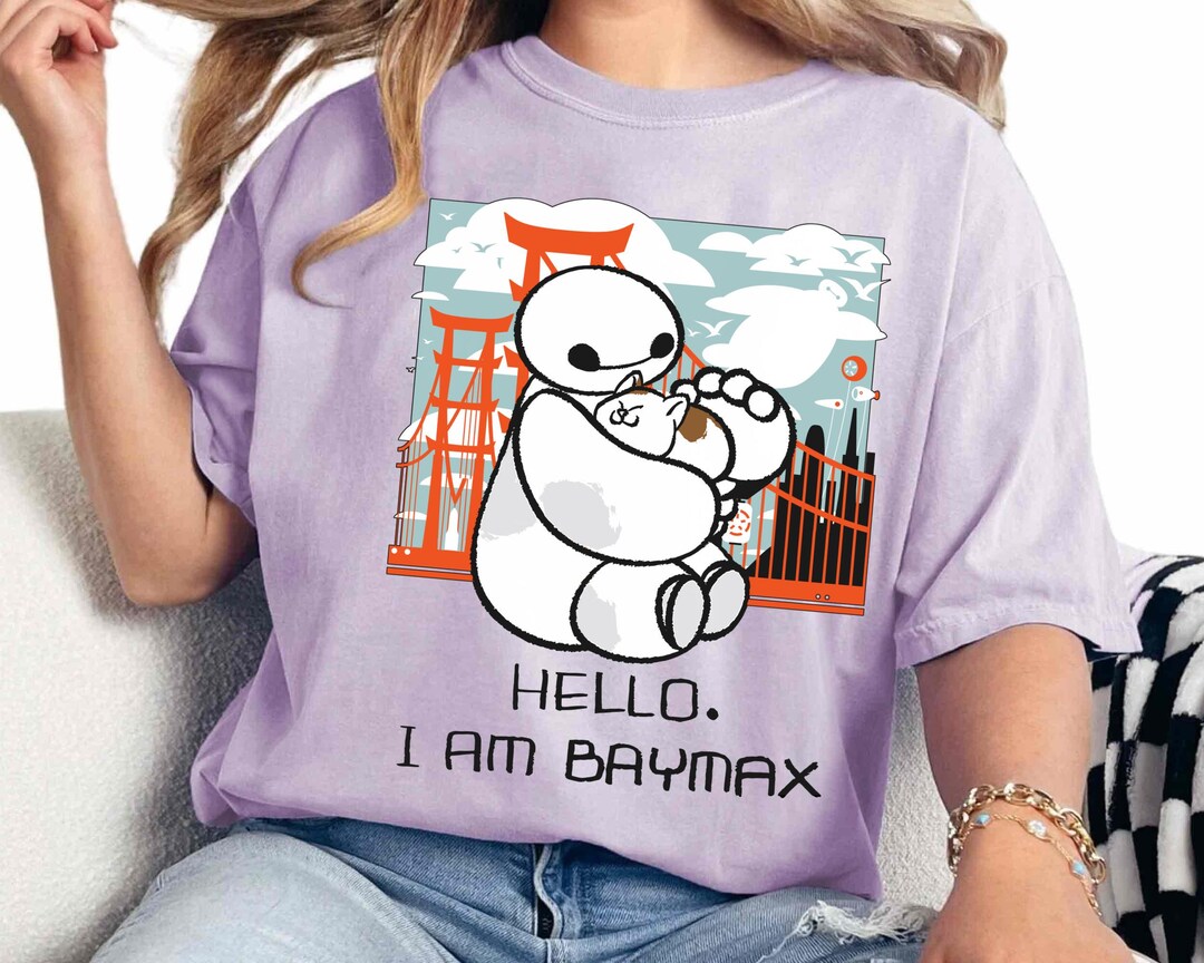 Disney Hello I Am Baymax Hugging Cute Cat Shirt, Big Hero 6 T-shirt ...