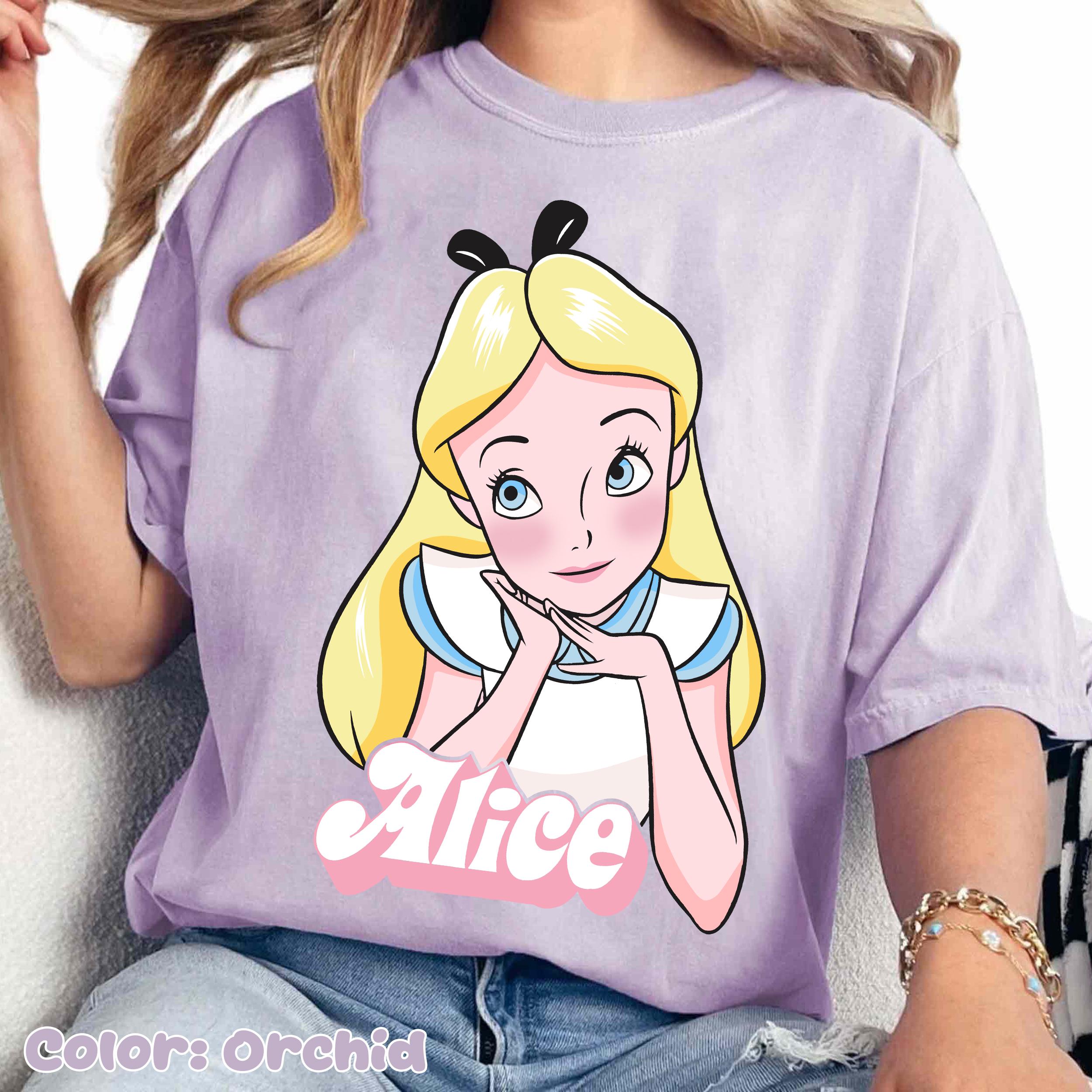 Disney Alice in Wonderland Simple Portrait Shirt, Cute Kawaii Alice ...