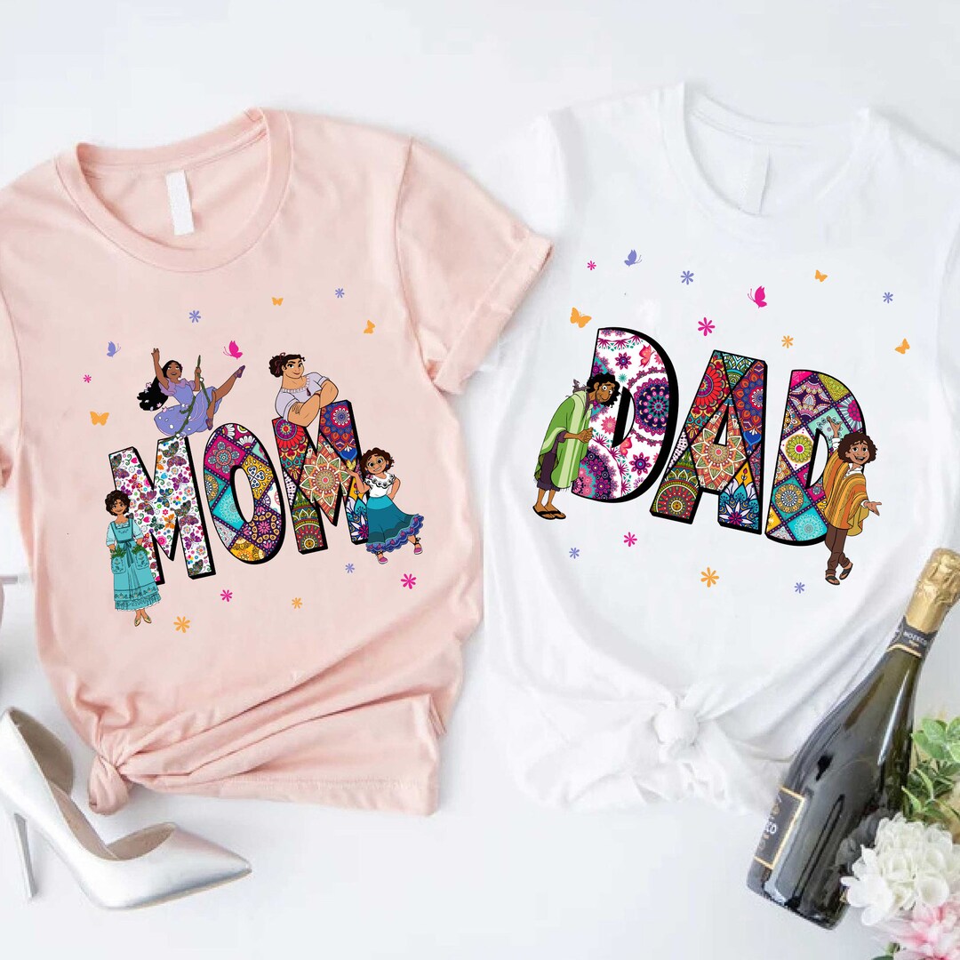 Custom Encanto Mom and Dad Matching Comfort Colors Shirt, Mirabel ...