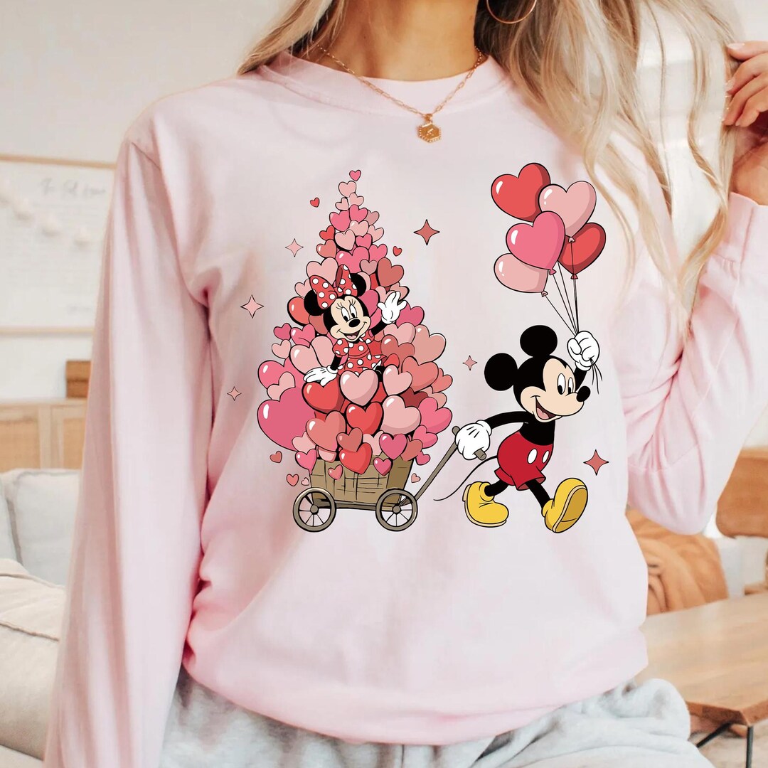 Mickey and Minnie Valentine's Day Shirt, Romantic Disney Couple Tee ...