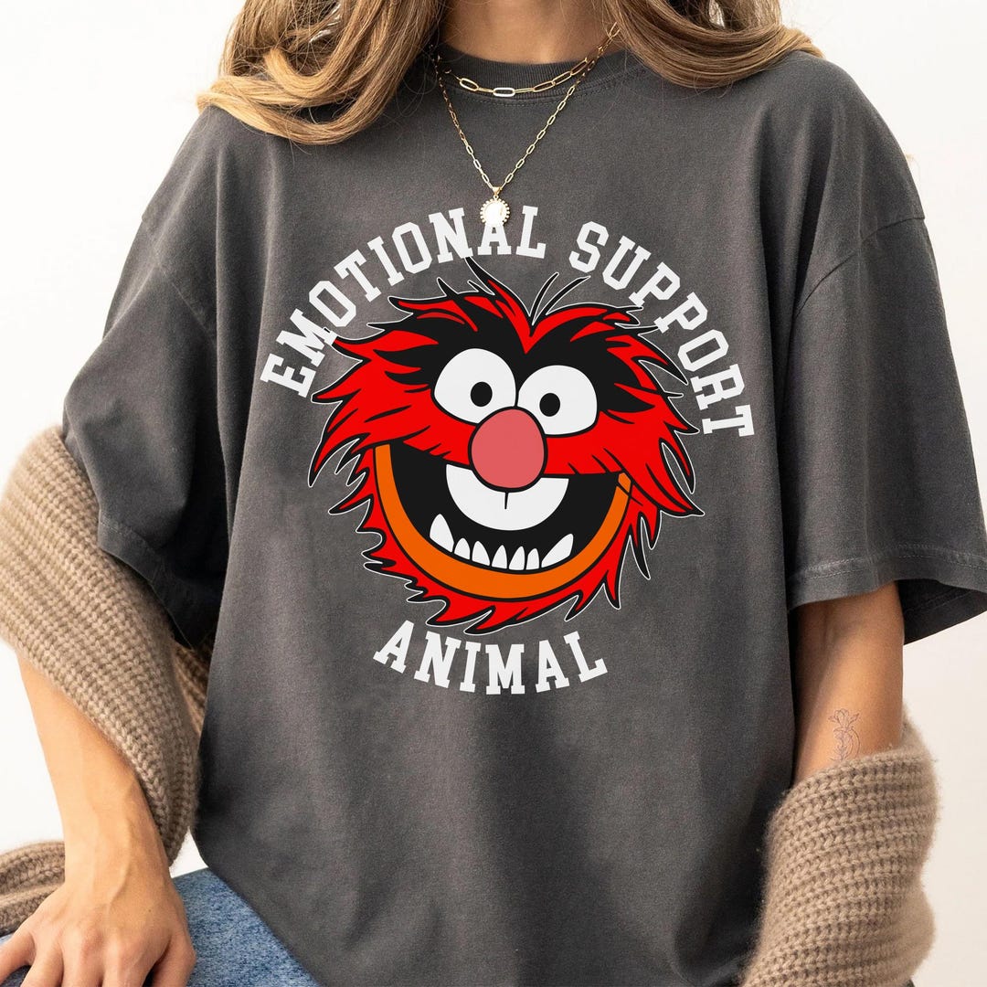 Animal Muppet Face Emotional Support Animal Comfort Colors Shirt ...