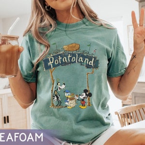 Mickey Mouse Donald Duck and Goofy Welcome to Potatoland Comfort Colors ...