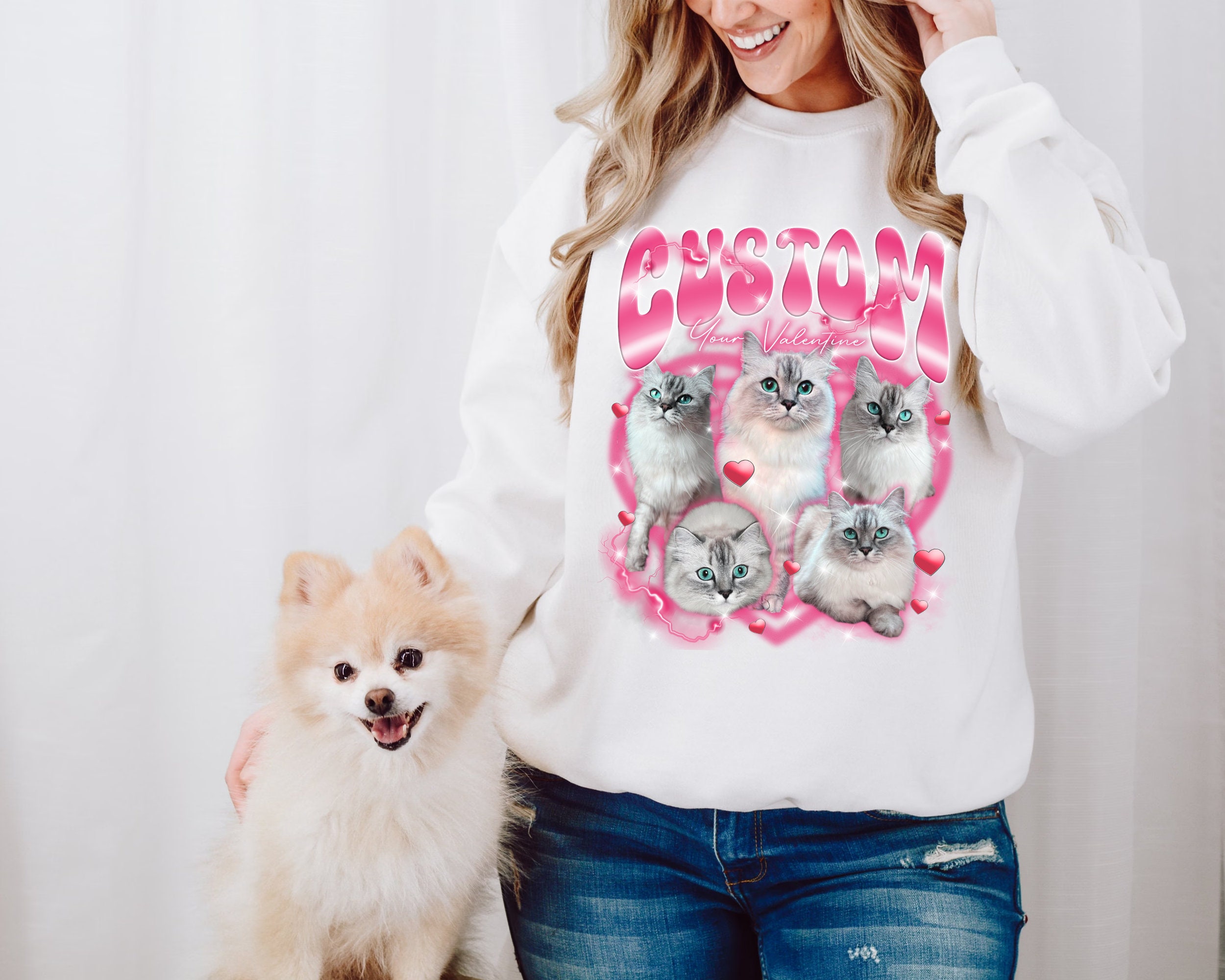 2024 Valentine's Day Custom Pet Bootleg Rap Shirt, Cat Dog Custom ...