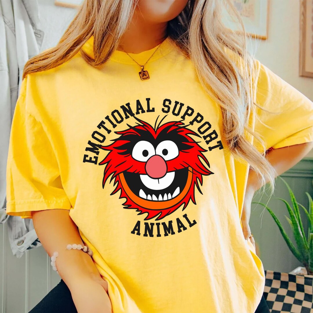 Animal Muppet Face Emotional Support Animal Comfort Colors Shirt ...