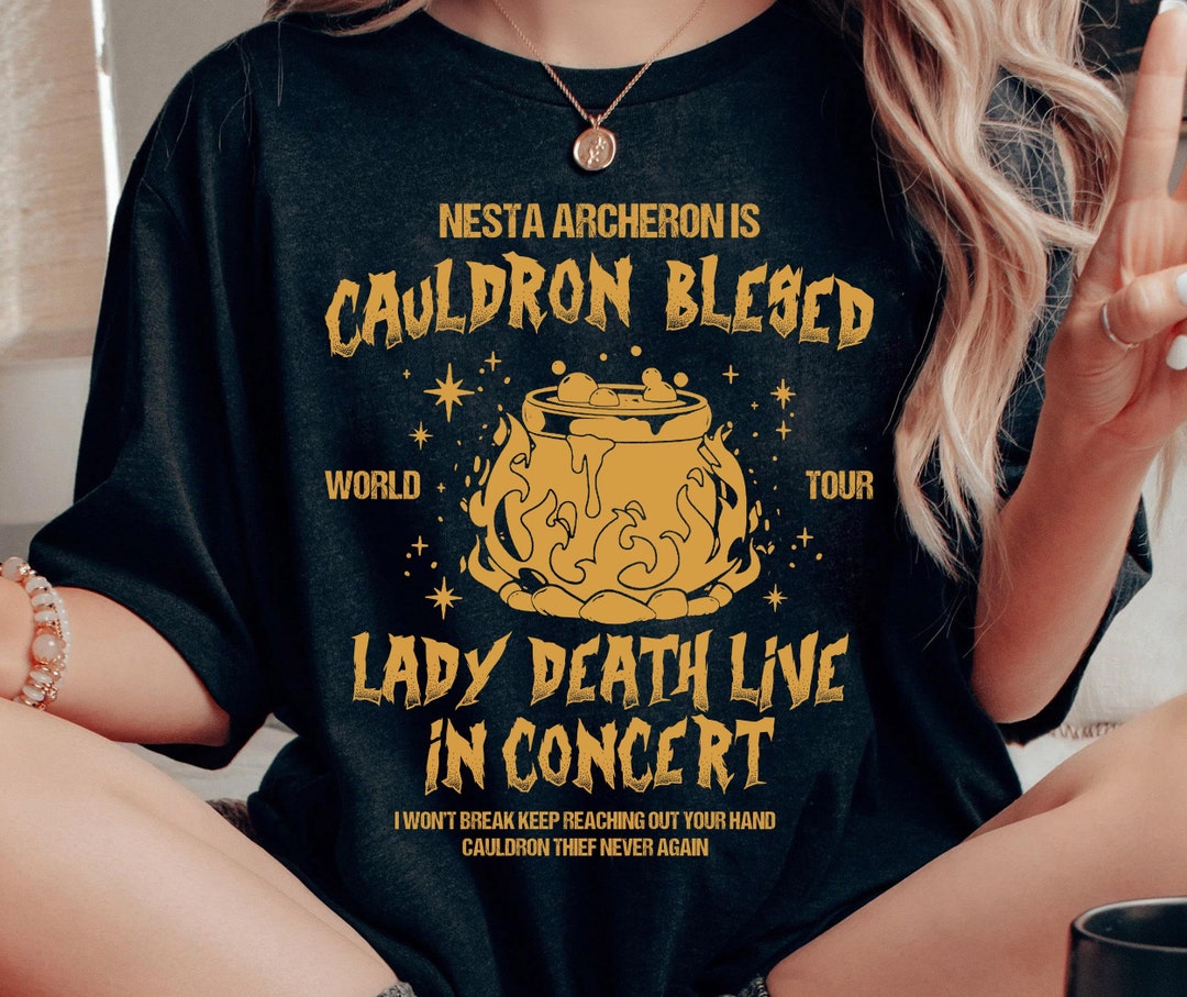 Acotar Nesta Archeron Comfort Colors Shirt, Cauldron Blessed T-shirt, A Court of Thorns and ...