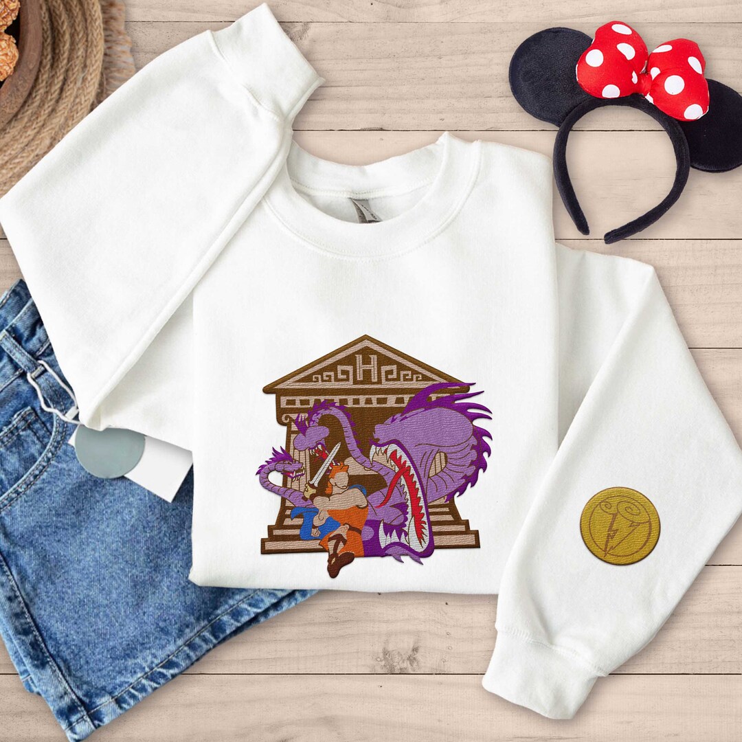 Embroidered Hercules and Hydra Battle Sweatshirt, Hercules Embroidery ...
