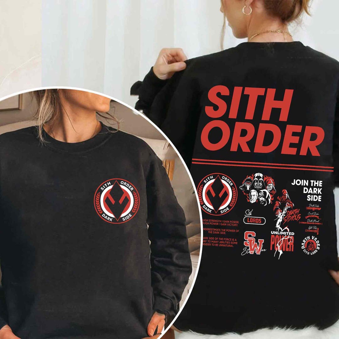 Disney 2 Sided Sith Dark Order Shirt, Star Wars T-shirt, Hollywood ...