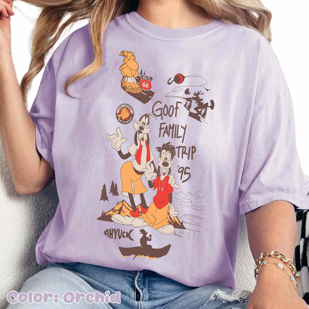 Retro Disney Goofy Family Trip 95 Shirt, Goofy and Max Goof Tee, A ...