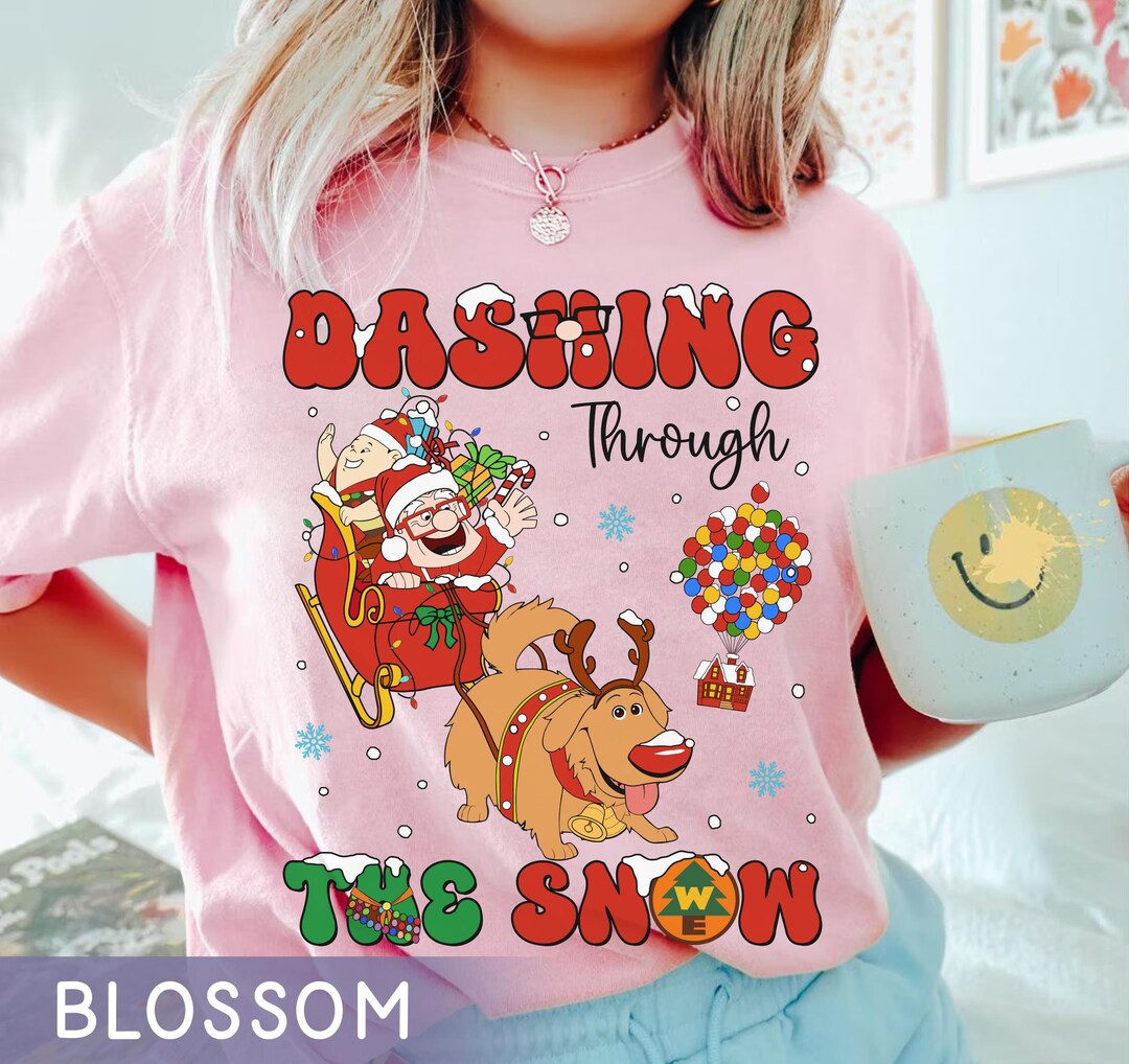 Vintage Santa Dug Dog Carl Russell Dashing Through the Snow Shirt ...