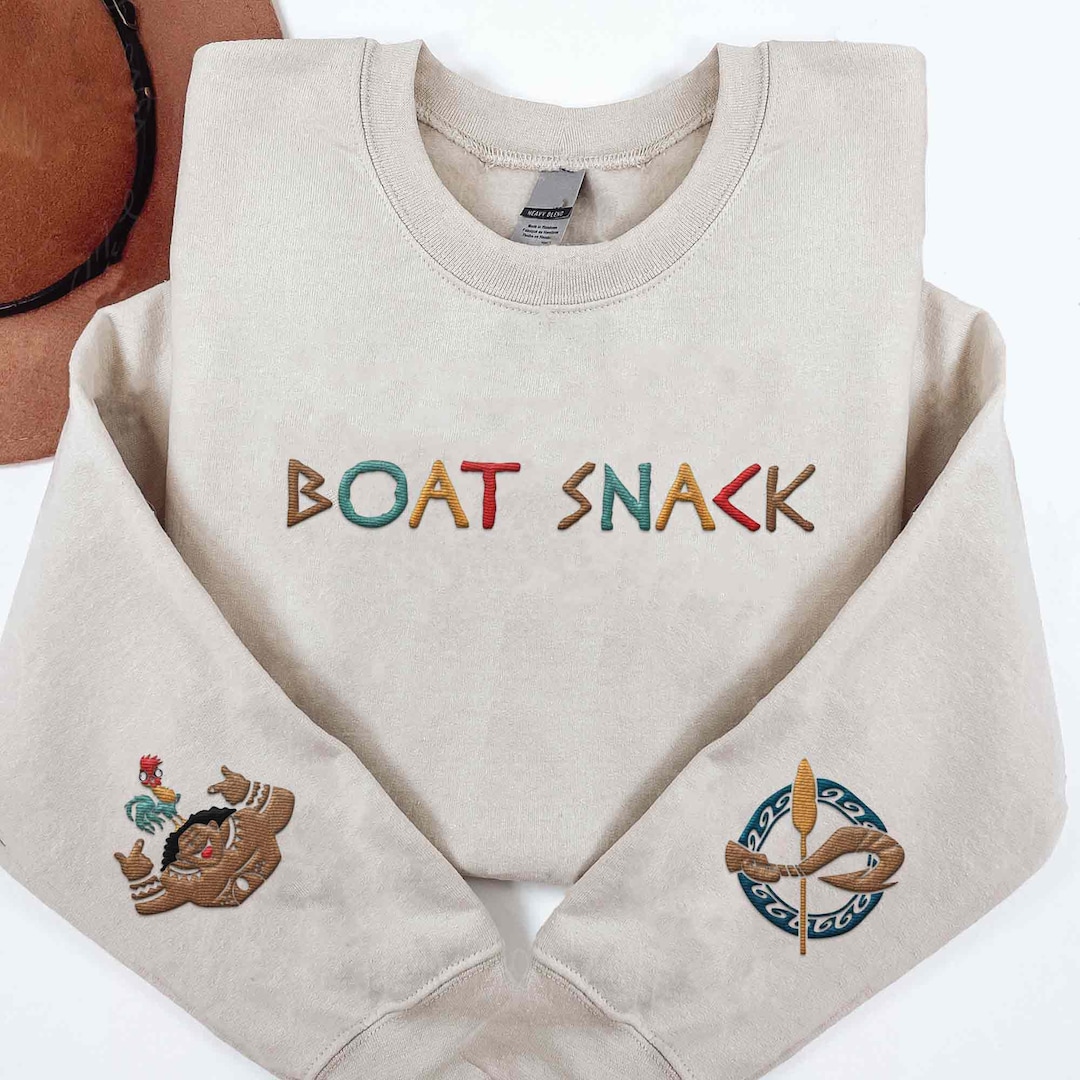 Embroidered Maui and Hei Hei Boat Snack Sweatshirt, Moana Disney ...