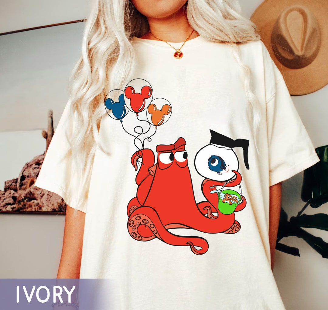 Hank Octopus Dory Marlin With Mickey Balloon Comfort Colors Shirt ...