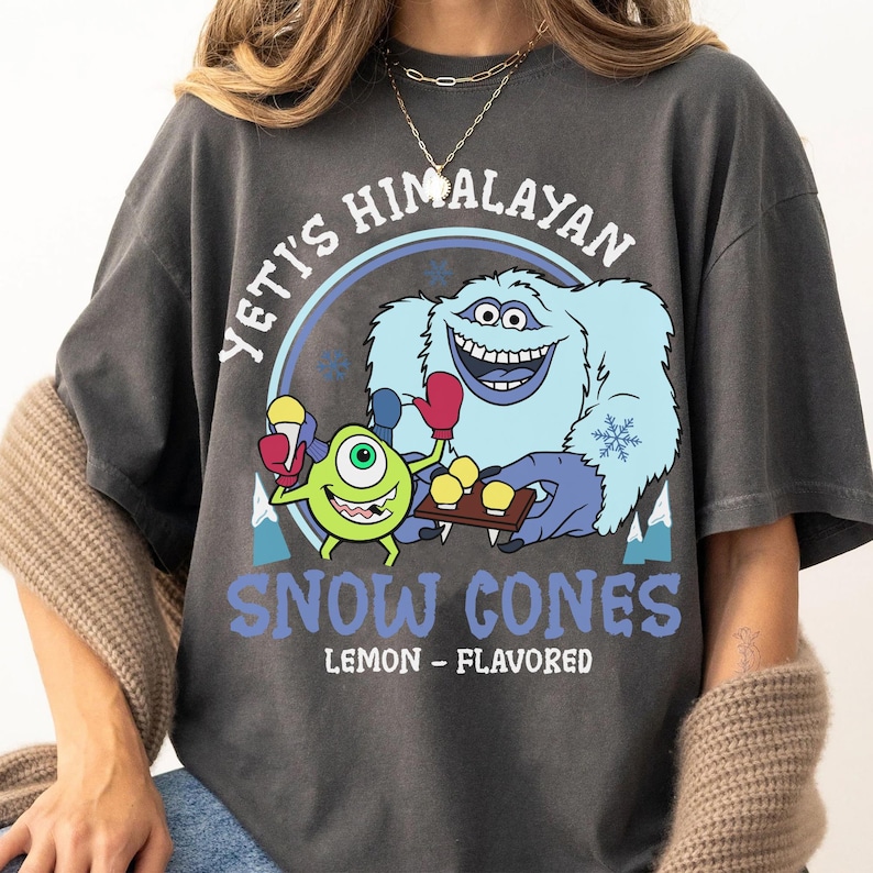 Disney Monsters Inc Yeti Shirt, Mike Wazowski Snow Cones Tee, Yeti's ...