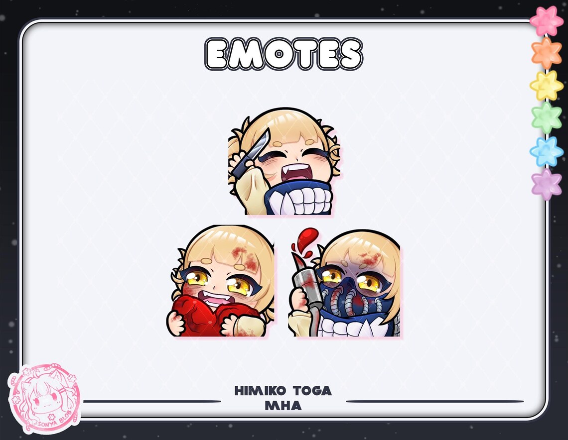 HIMIKO TOGA EMOTES | Streamer Emotes | Anime - My Hero Academia| Twitch ...