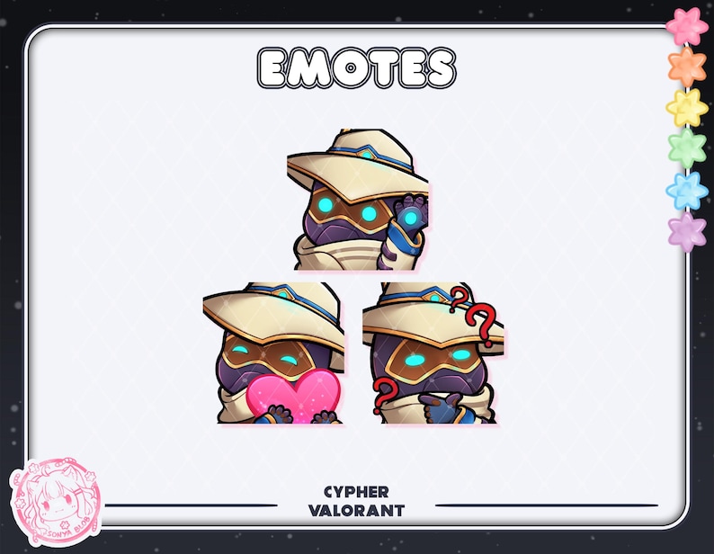 VALORANT CYPHER EMOTES | Streamer Emotes | Twitch, Discord, Youtube ...