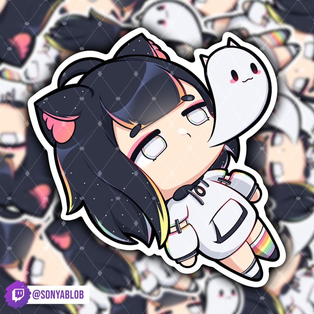 Fallen Sonyablob Genshin Qiqi Meme Waterproof Vinyl Sticker - Laminated ...