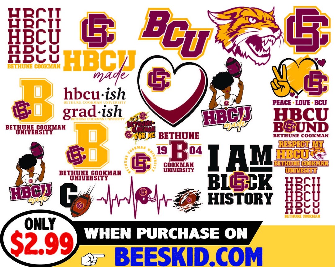 Bethune Cookman Svg Hbcu Svg Hbcu Teams Svg Hbcu Football - Etsy