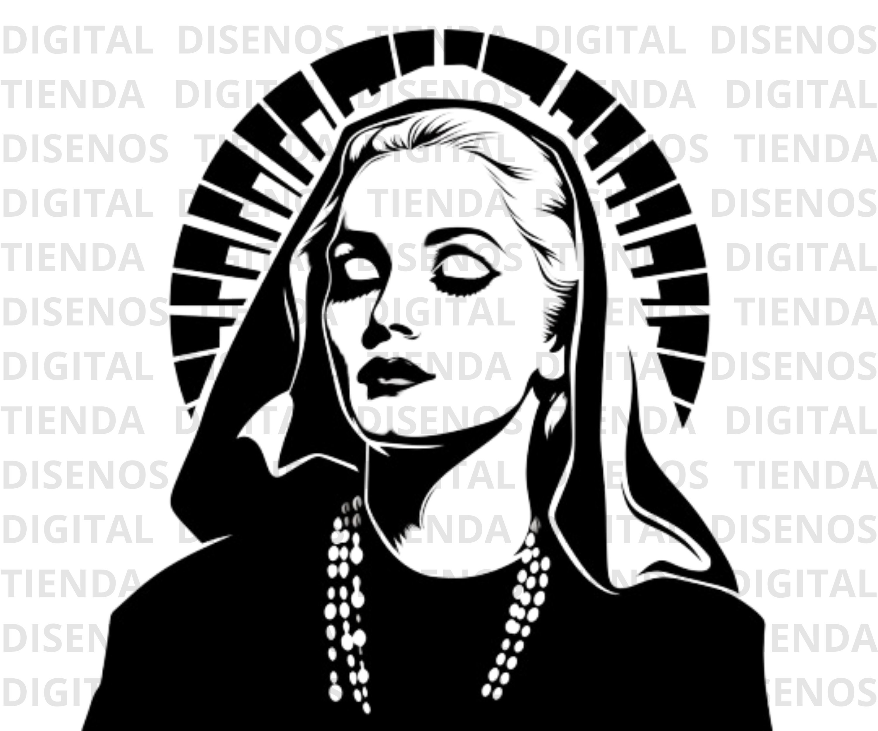 Madonna SVG Madonna Silhouette SVG Design Madonna Design - Etsy México
