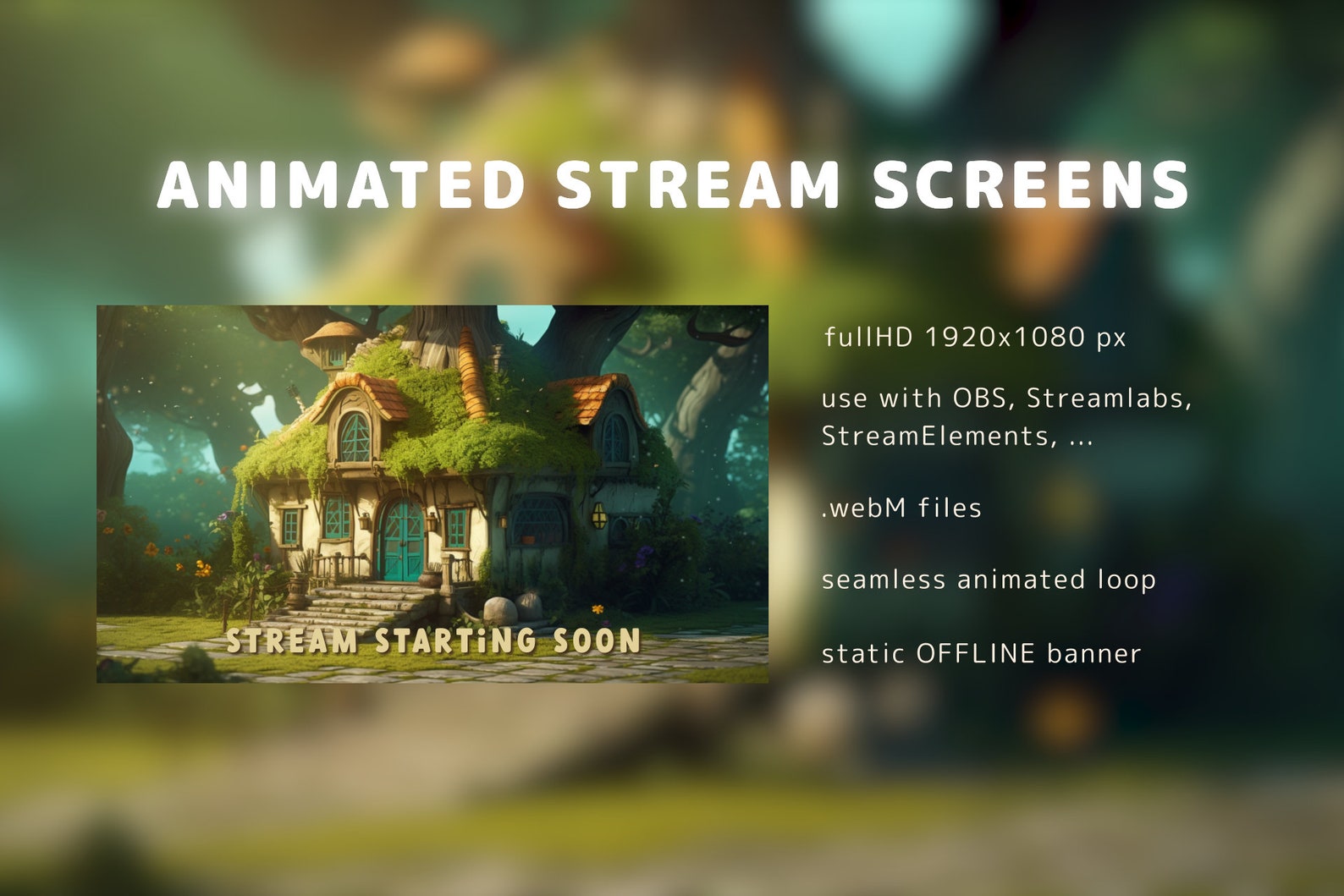 Animated Cozy Stream Screens Package Tree House Theme Twitch Scene Cozy ...