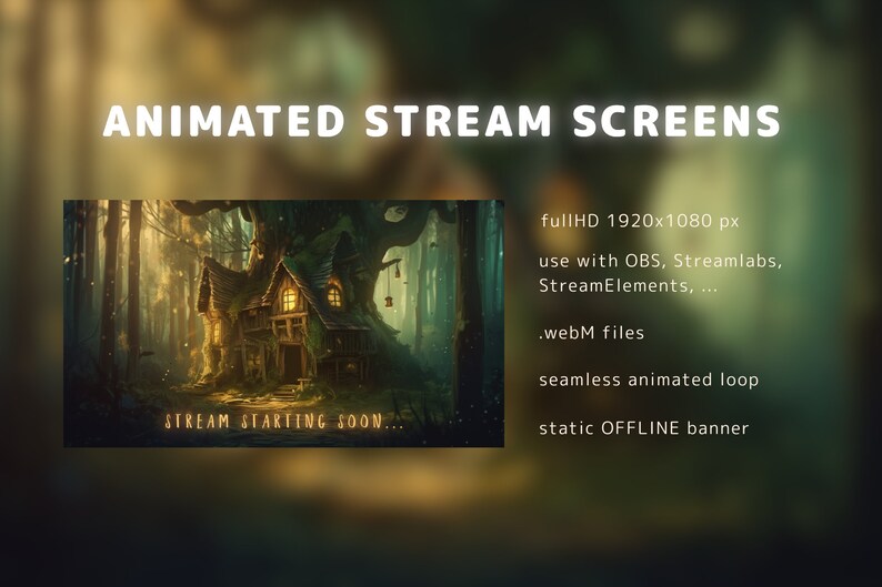Animated Cozy Stream Screens Package Hidden House Theme Twitch Scene ...