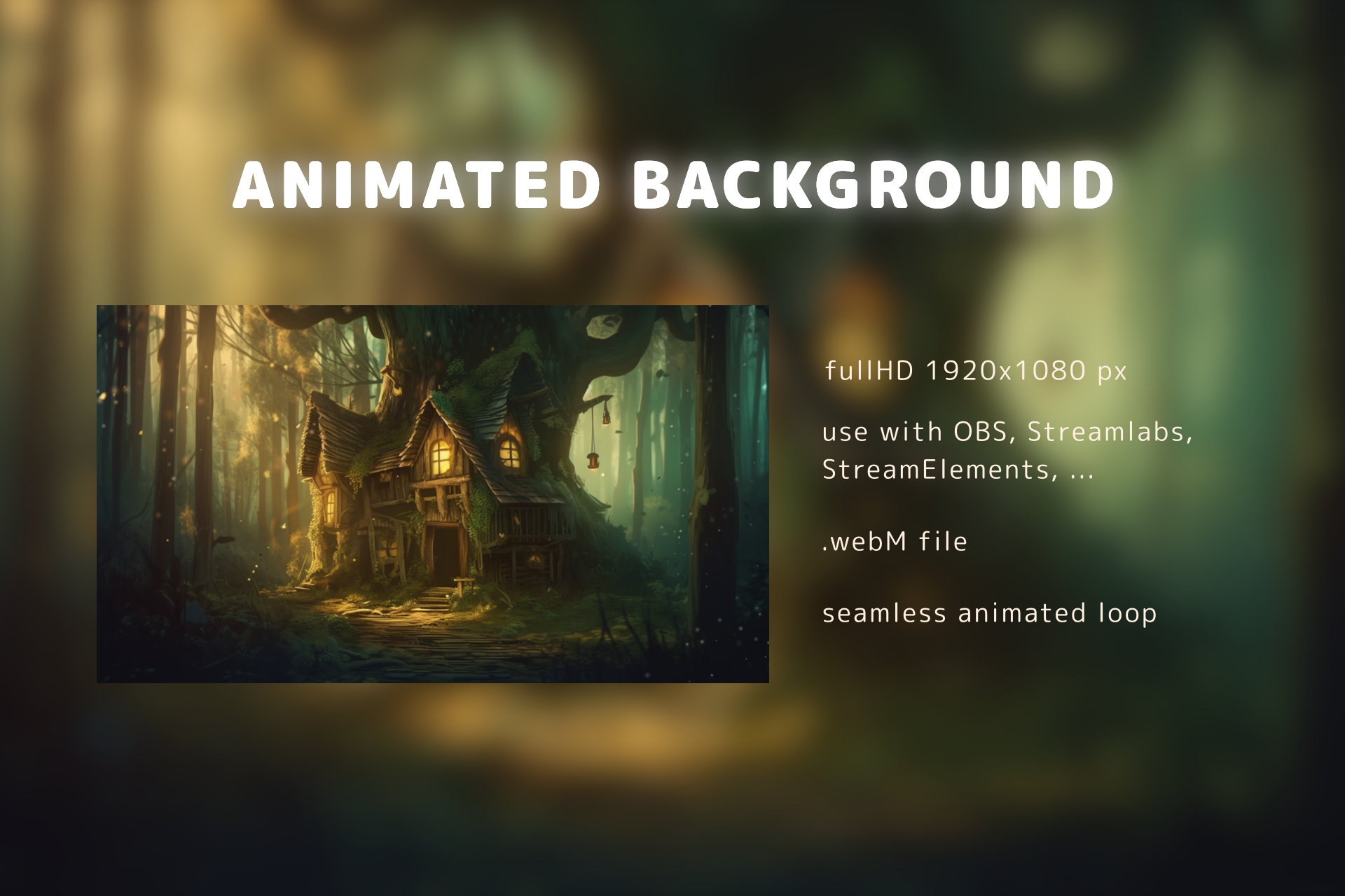 Animated Cozy Stream Background Hidden House Theme Overlay Twitch Scene ...