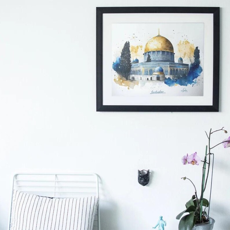 Islamic Wall Art Al Aqsa Mosque Dome of the Rock Palestine - Etsy
