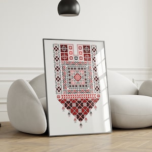 Palestinian Embroidery Wall Art, Palestinian Tatreez Wall Art, Islamic ...