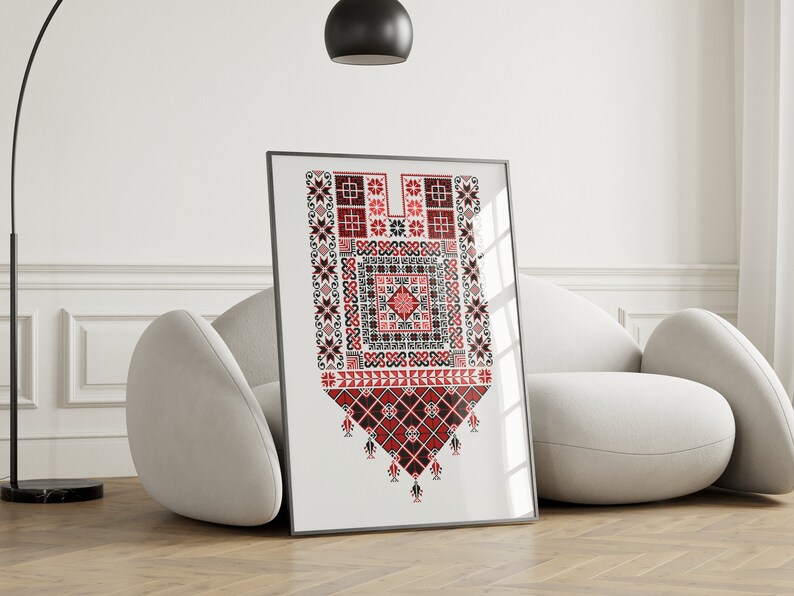 Palestinian Embroidery Wall Art, Palestinian Tatreez Wall Art, Islamic ...