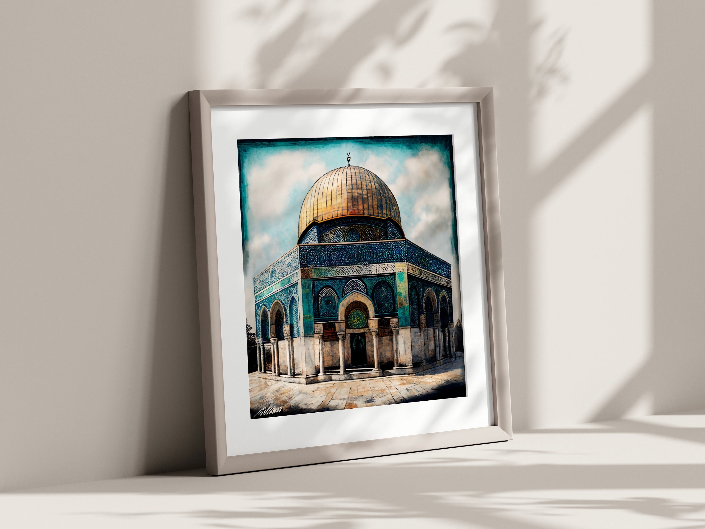 Islamic Wall Art, Al Aqsa Mosque, Dome of the Rock, Palestine, Rustic ...