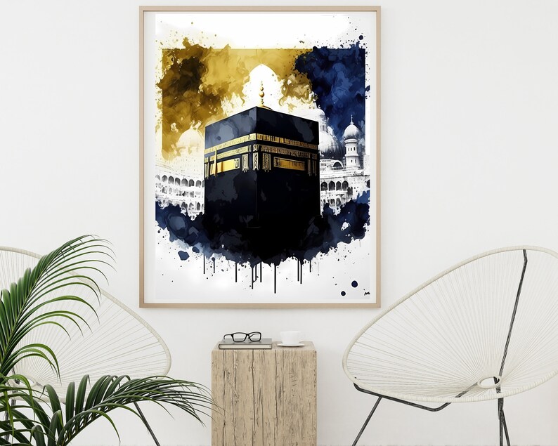Islamic Wall Art the Holly Kaaba Makkah Beautiful Poster - Etsy