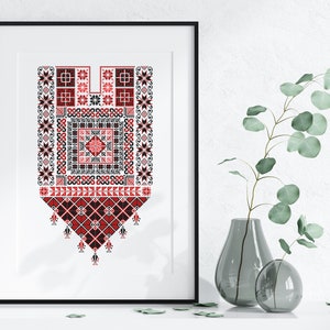 Palestinian Embroidery Wall Art, Palestinian Tatreez Wall Art, Islamic ...