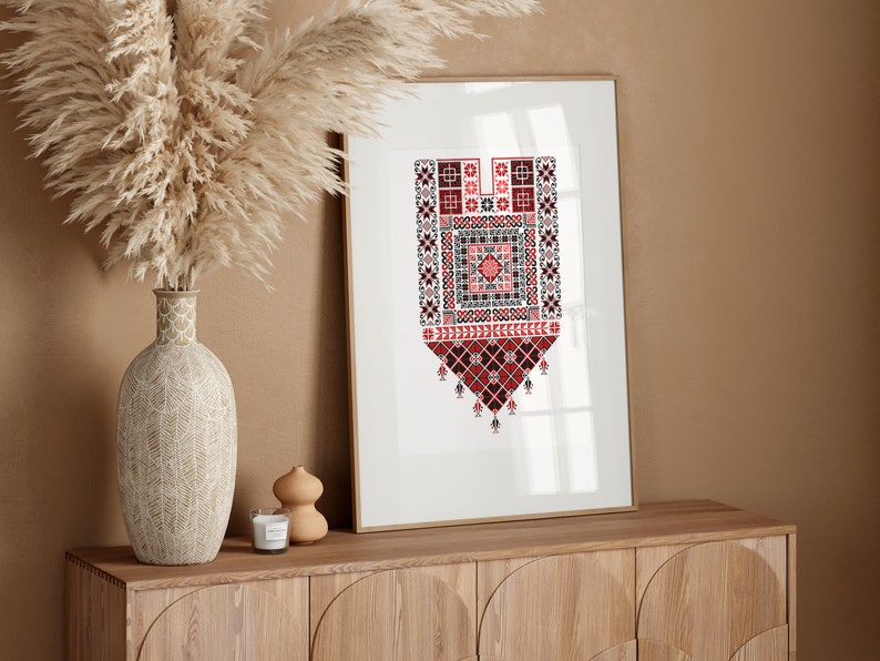Palestinian Embroidery Wall Art, Palestinian Tatreez Wall Art, Islamic ...