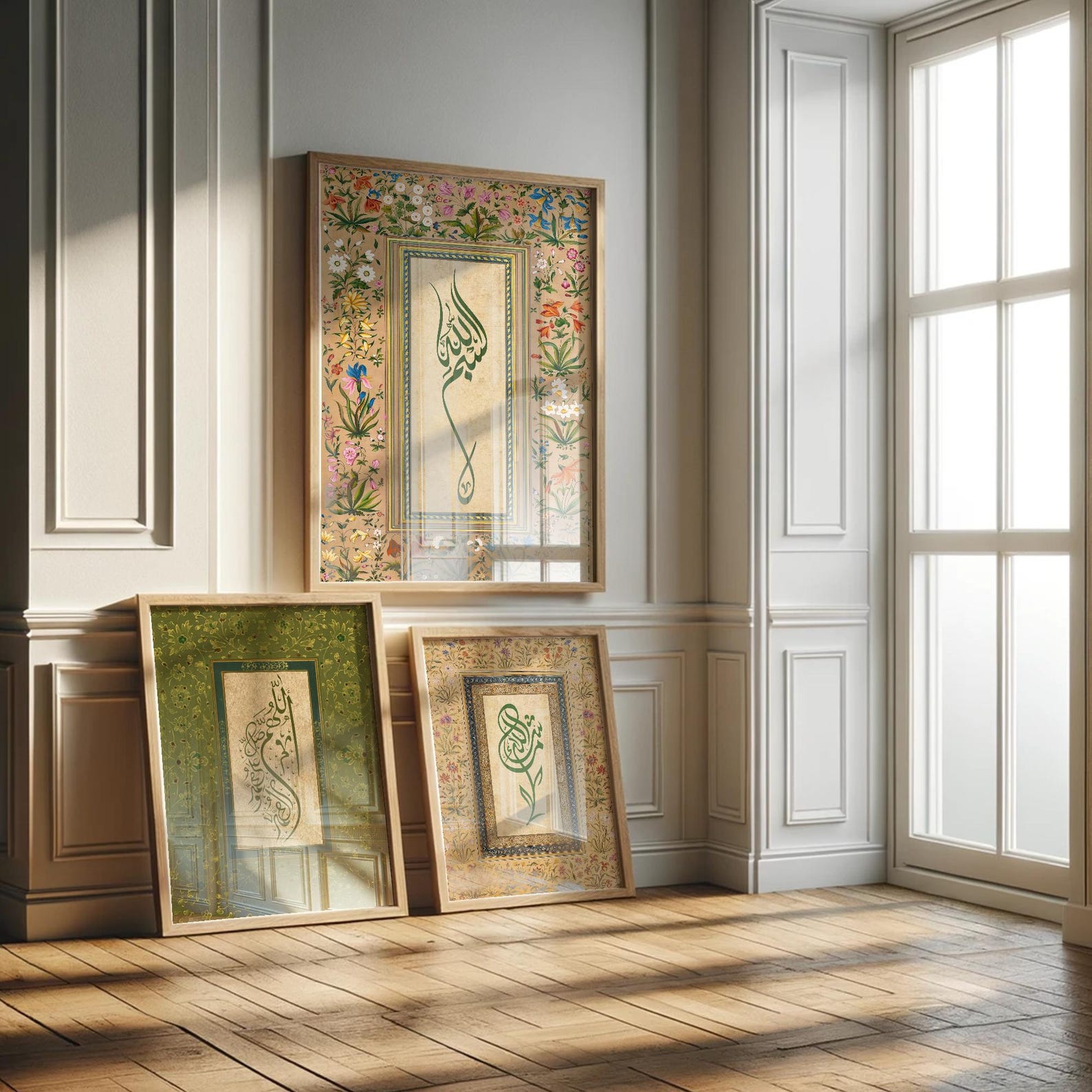 3 Islamic Wall Art, Bism Allah Wall Art, Allahumma Salli Alaa Muhammad ...