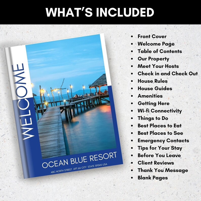Airbnb Welcome Book Beach Template Guest Book Short Term Rental ...