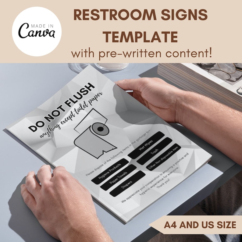 Restroom Etiquette Poster Bathroom Etiquette Toilet Etiquette Bathroom ...