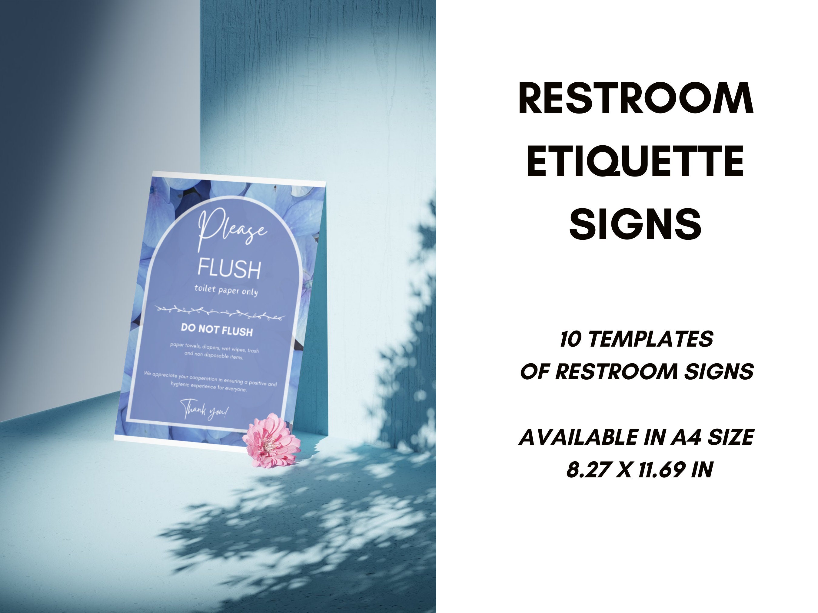 Bathroom Etiquette Restroom Rules Printable Wall Art Download Abstract ...