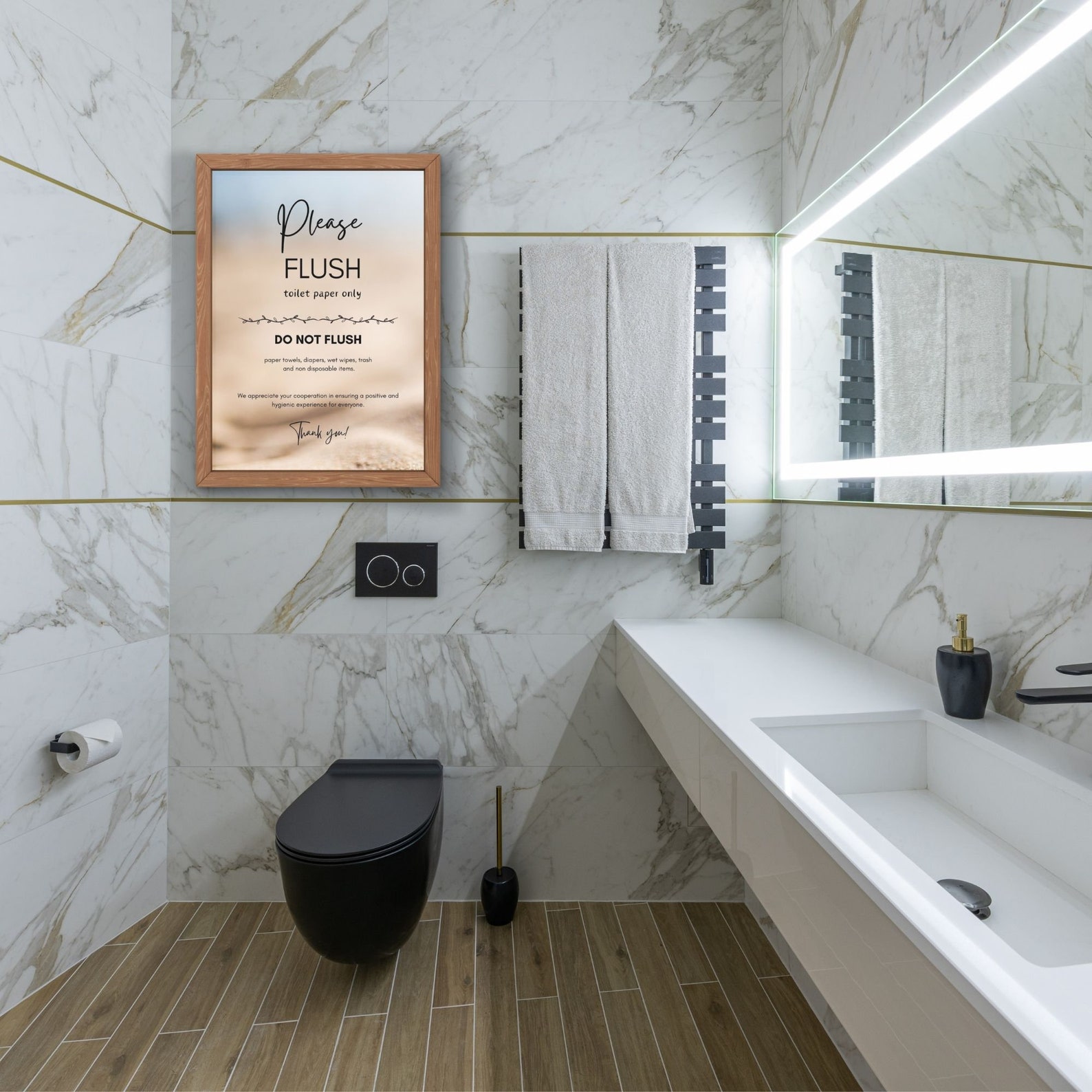 Restroom Etiquette Poster Bathroom Etiquette Toilet Etiquette Bathroom ...