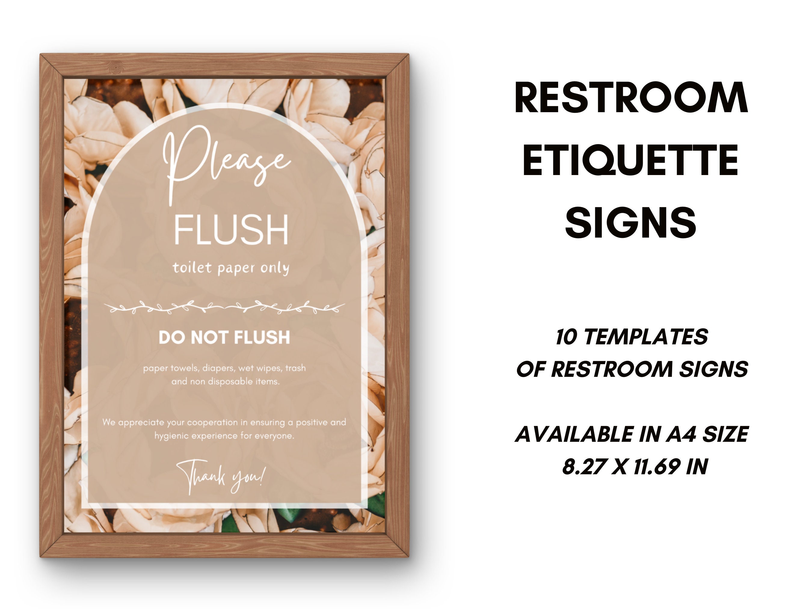 Bathroom Etiquette Restroom Rules Printable Wall Art Download Abstract ...