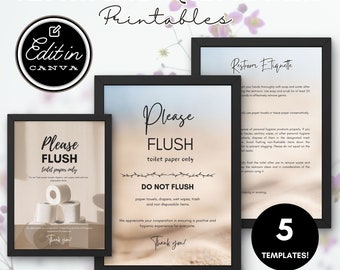 Restroom Etiquette Poster Bathroom Etiquette Toilet Etiquette Bathroom ...