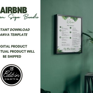 Airbnb Sign Bundle Template, Airbnb Signage, Vacation Rental, Wifi Sign ...