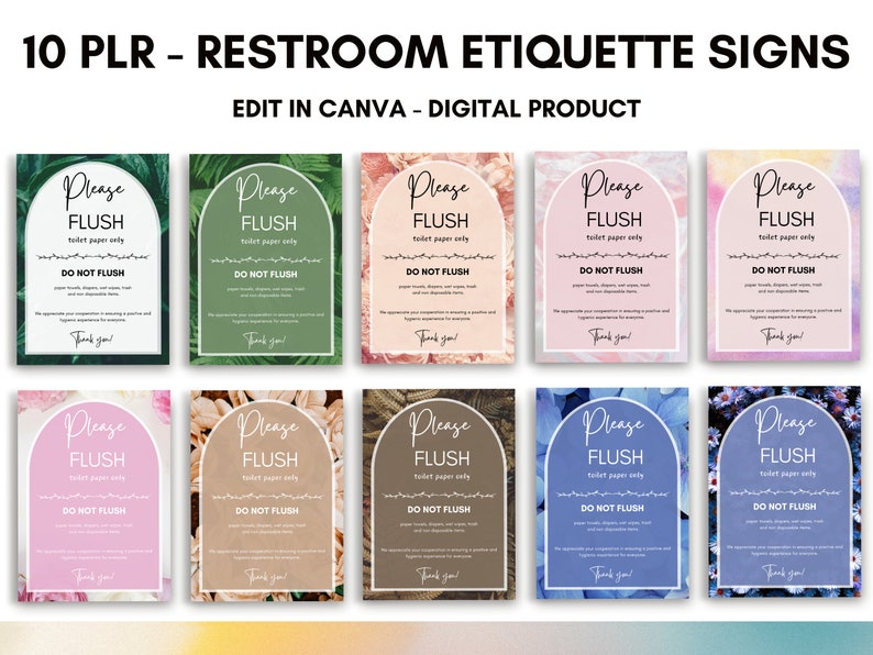 Bathroom Etiquette Restroom Rules Printable Wall Art Download Abstract ...