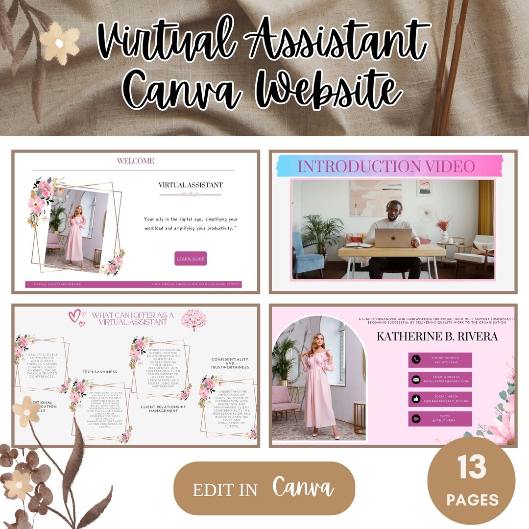 Canva Website Virtual Assistant Service, Online Business Assistant ...