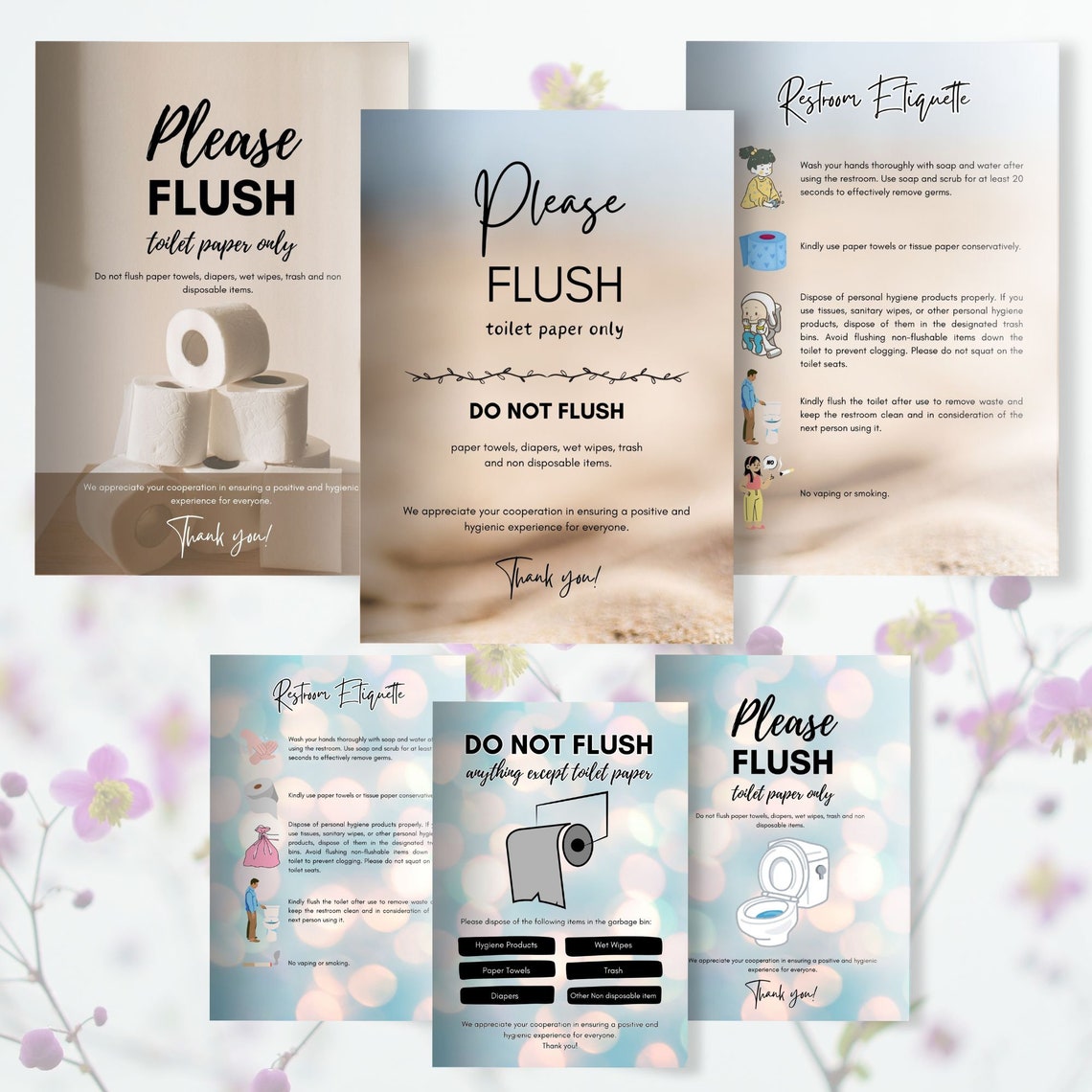 Restroom Etiquette Poster Bathroom Etiquette Toilet Etiquette Bathroom ...