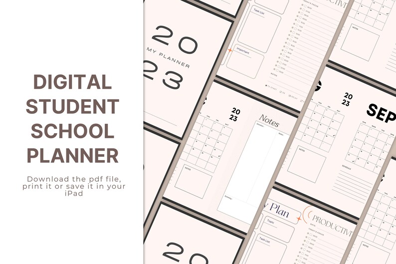 Back-to-school Student Semester Digital & Printable Planner - Etsy