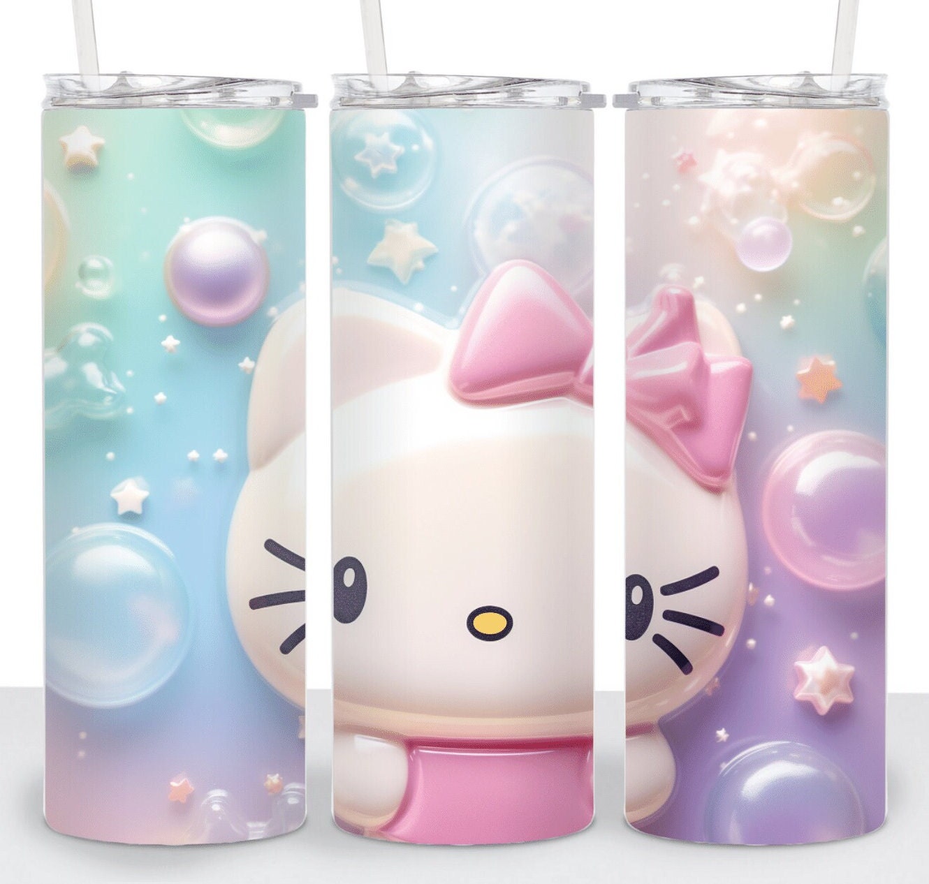 Kitty Tumbler Wrap Tumbler Wrap Kawaii Sublimation. Hello Cat Png ...