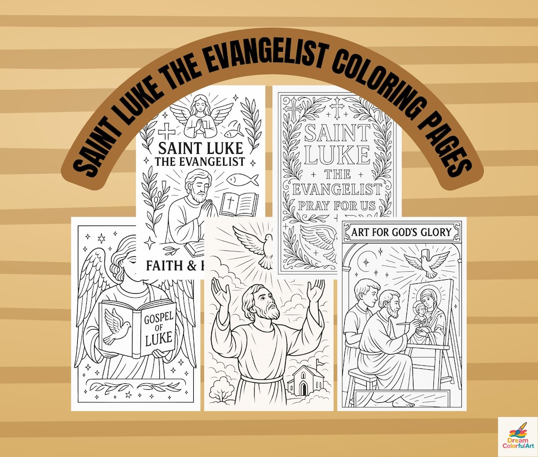 Saint Luke the Evangelist Coloring Book | Christian Bible Art | Faith ...