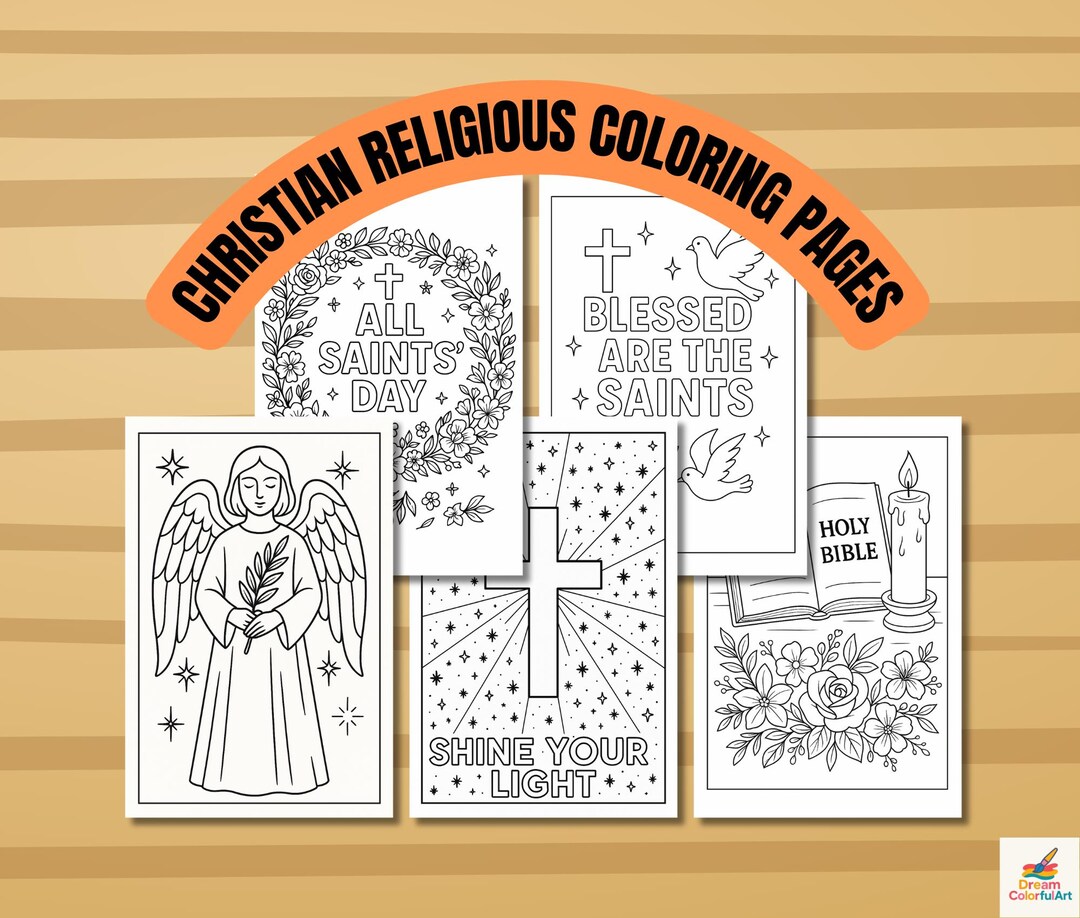 Christian Religious Coloring Pages | All Saints’ Day Coloring Book ...